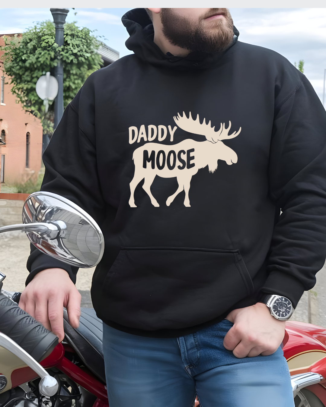 Daddy Moose Hoodie | Cozy & Rugged Canadian Dad Sweatshirt – TheWorldOfMYes